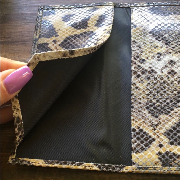 Brahmin | Bags | Brahmin Leather Embossed Python Checkbook Cover | Poshmark